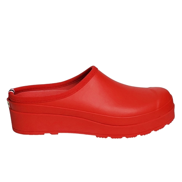 Hunter | Shoes | New Hunter Womens Original Play Slide On Clog Logo Red ...